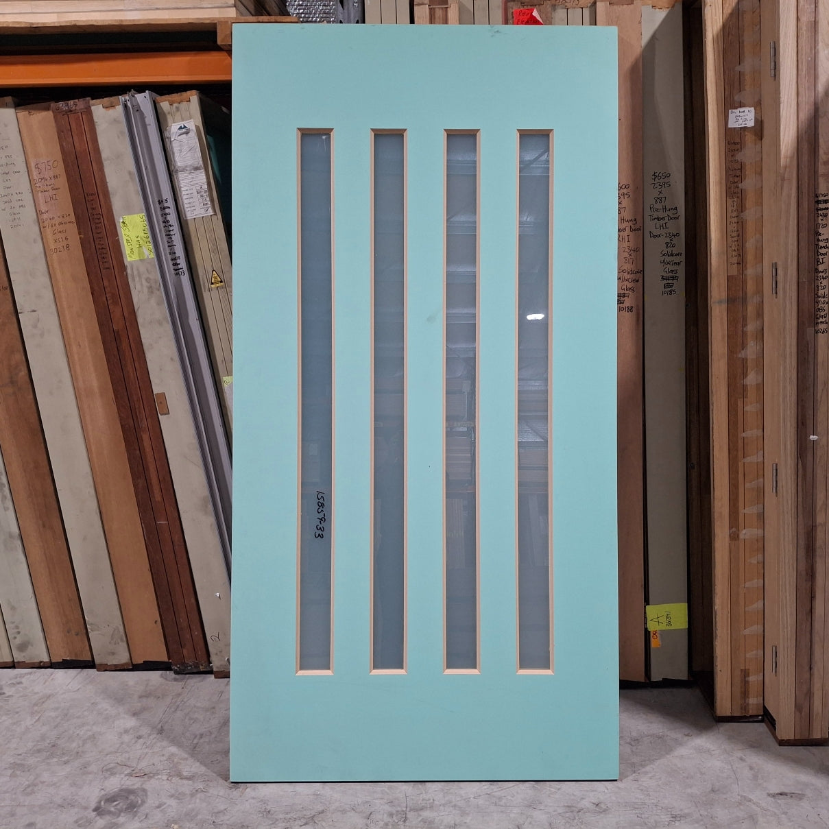 2340 x 1200 x 40 external timber entry door with 4 x obscure glass ...